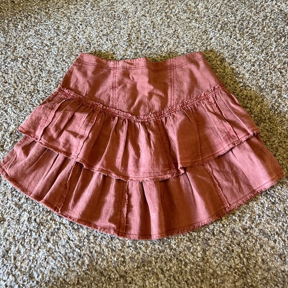 Free People | Skirts | Free People Tiered Ruffle Skirt In Rust | Poshmark